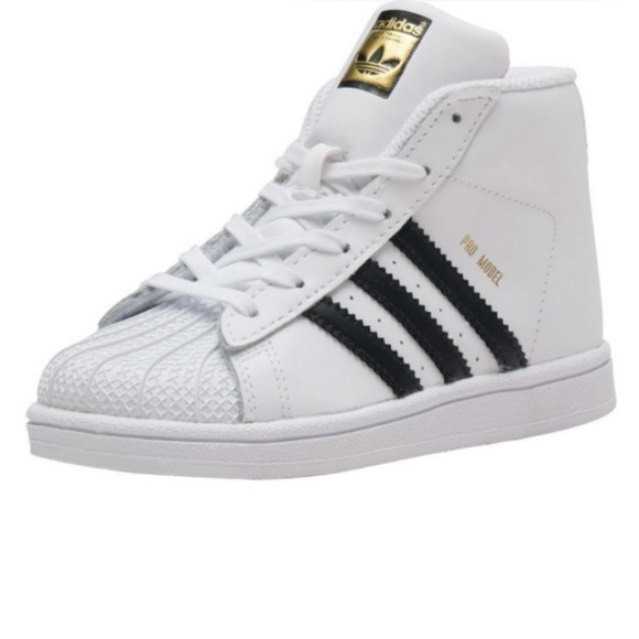 adidas | Shoes | Adidas White Pro Model High Tops | Poshmark